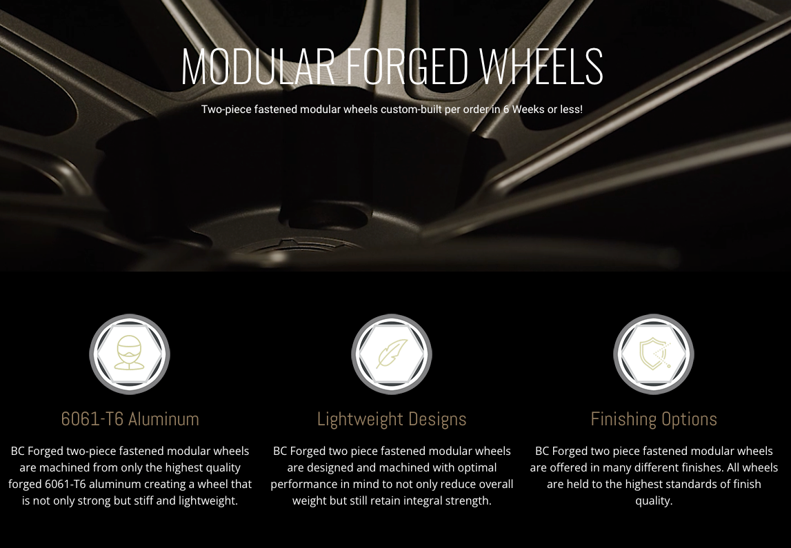 BC FORGED MODULAR WHEELS – Meraki Autoworks